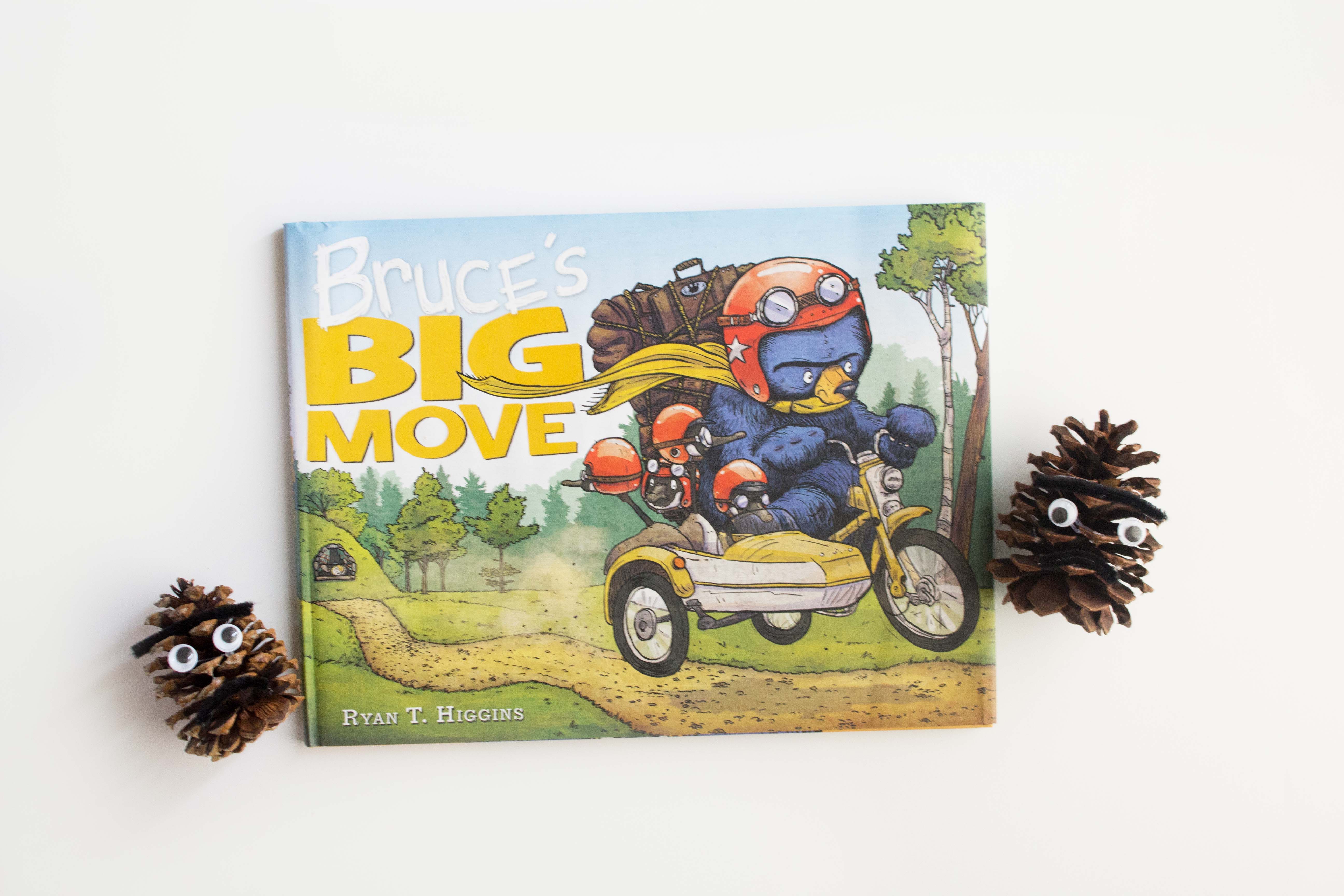 Pinecone Craft inspired by Bruce's Big Move · Book Nerd Mommy