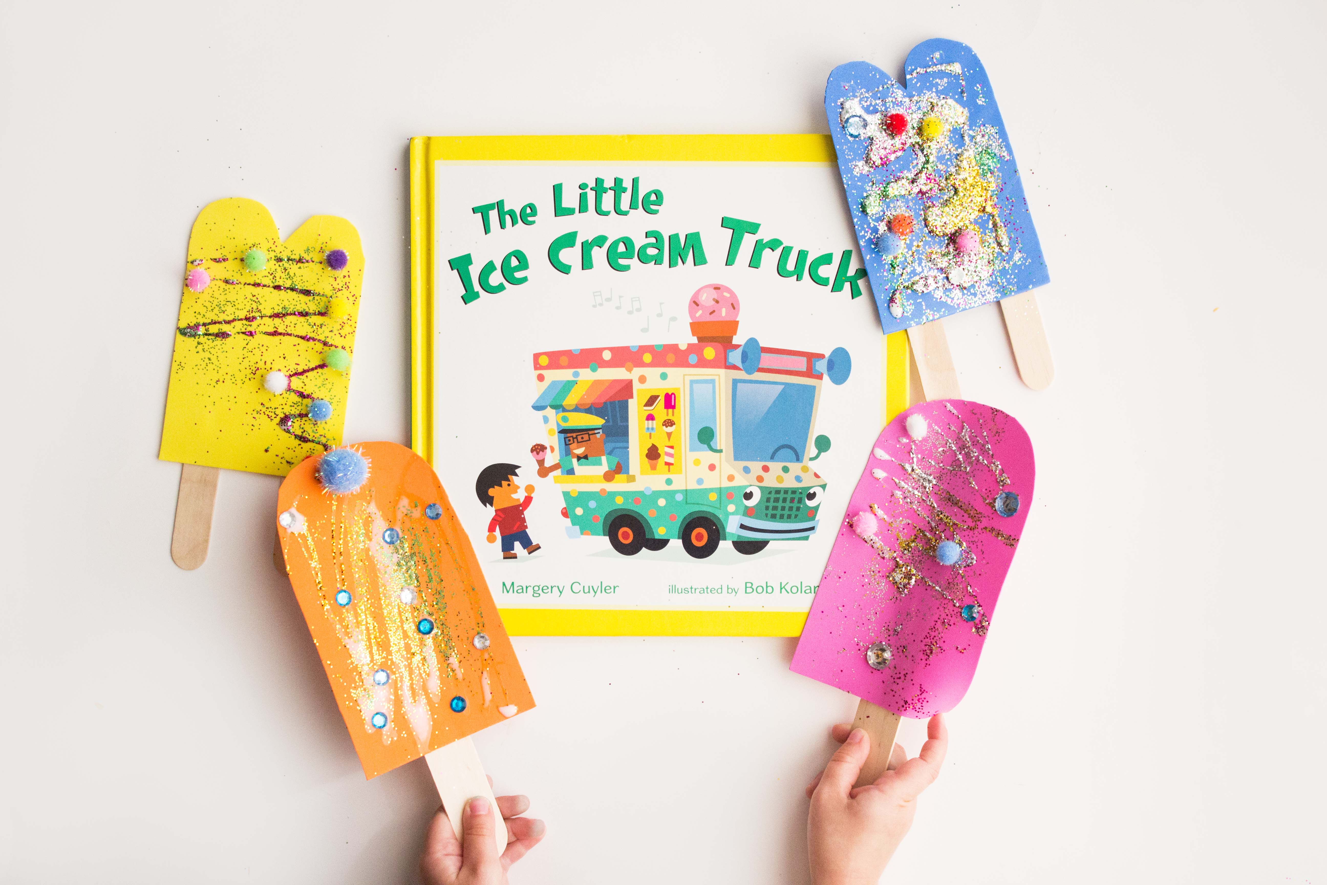 Popsicle Craft inspired by "The Little Ice Cream Truck" · Book Nerd Mommy