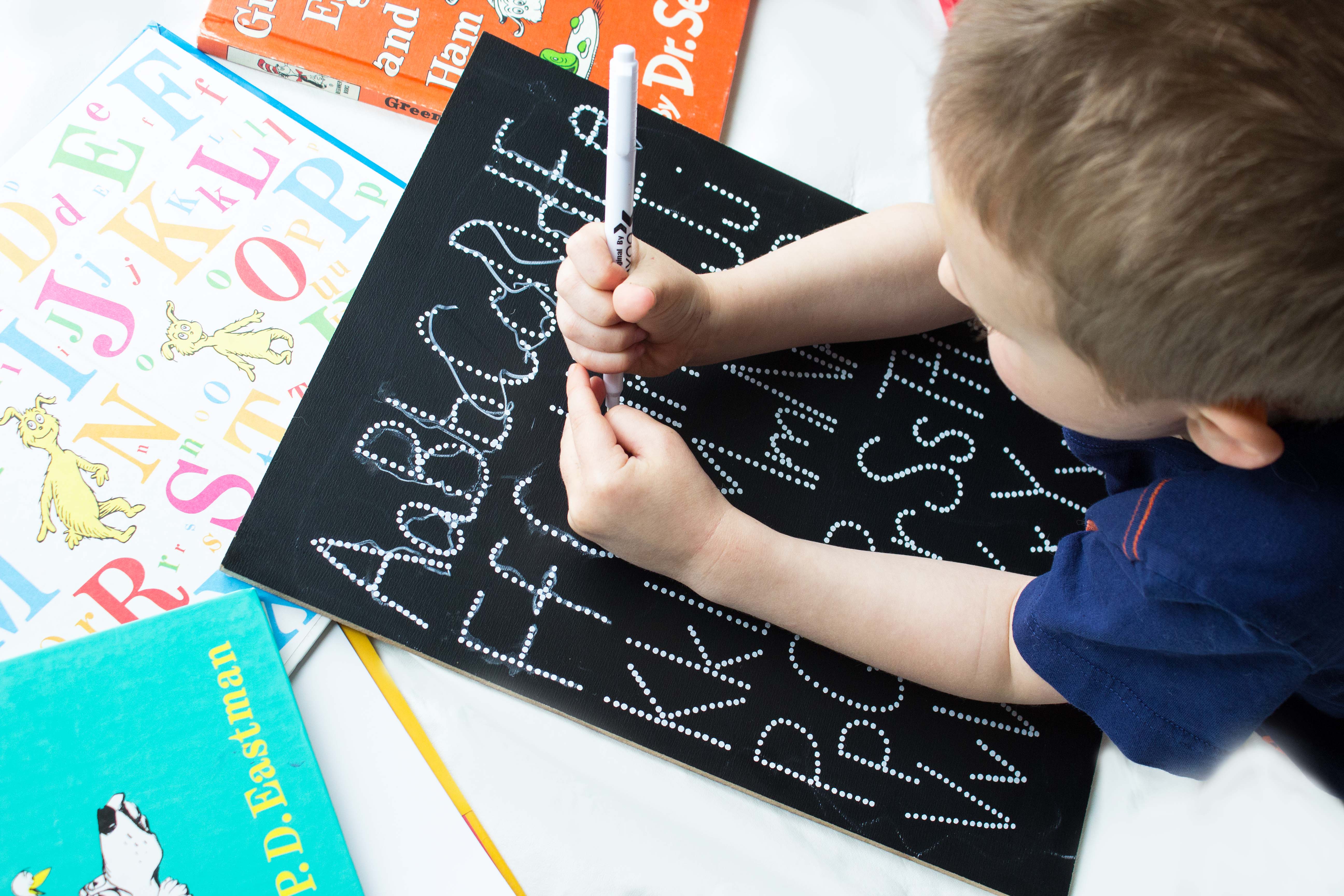 ABC Trace-n-Erase Chalkboard from Chalkfull of Design · Book Nerd Mommy