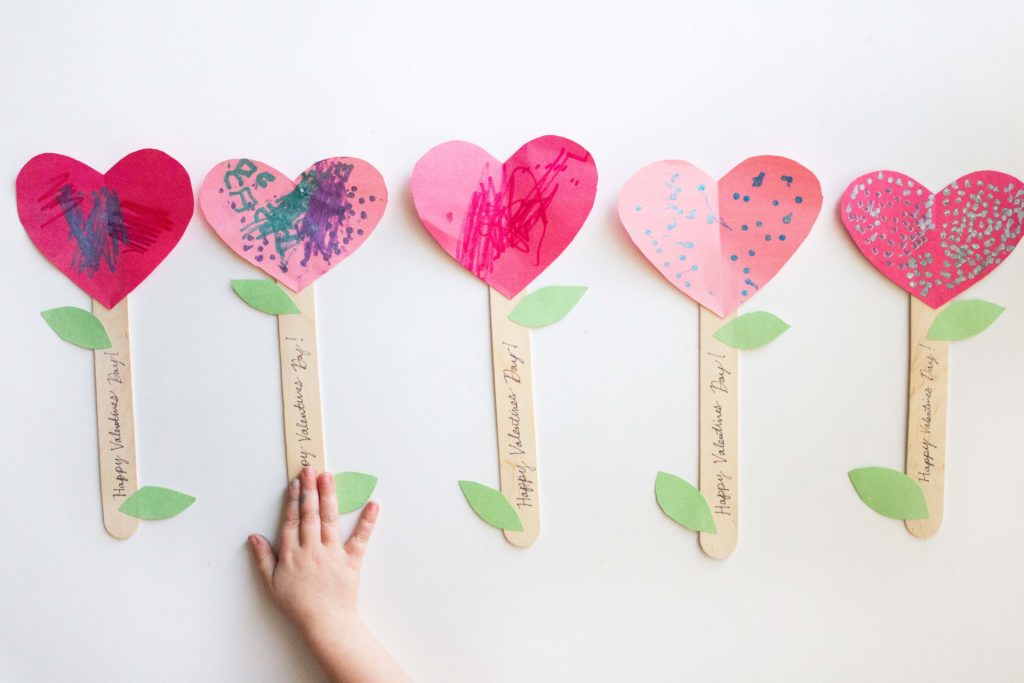 DIY Heart Flower Valentines · Book Nerd Mommy