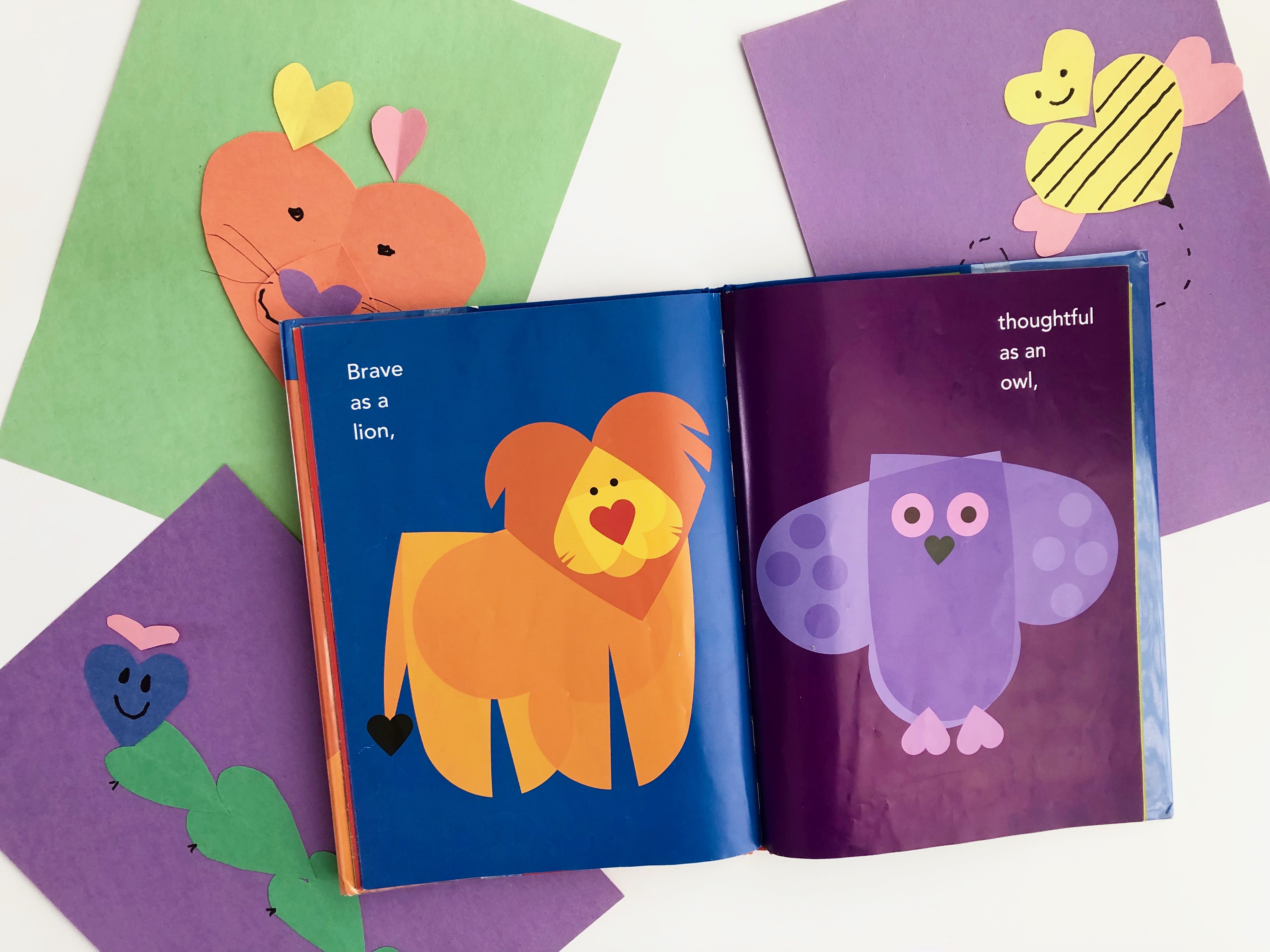 Heart Animal Craft Inspired By "My Heart is Like a Zoo" · Book Nerd Mommy